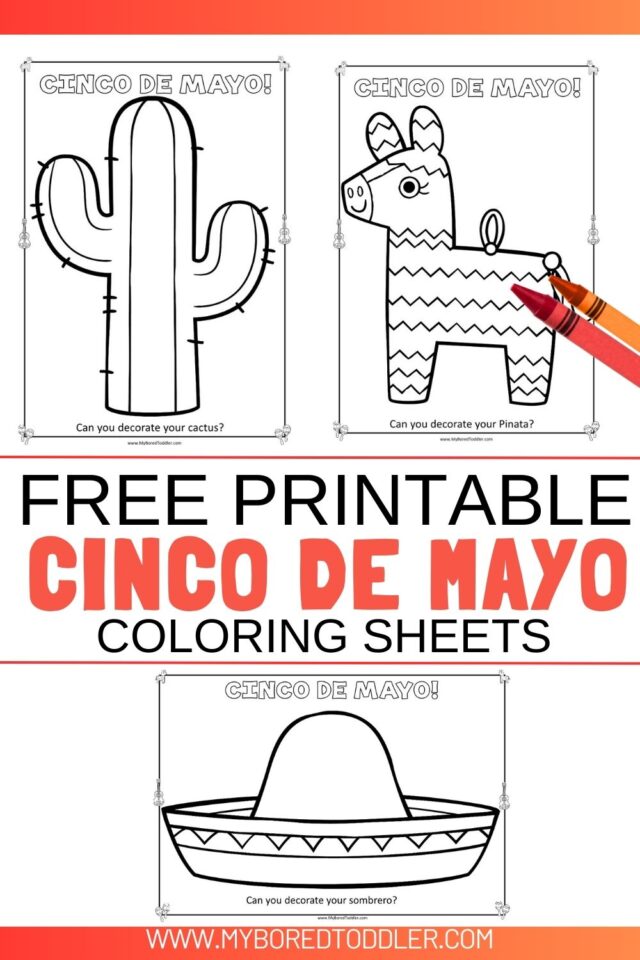 FREE Printable Cinco De Mayo Coloring Sheets for Toddlers - My Bored ...