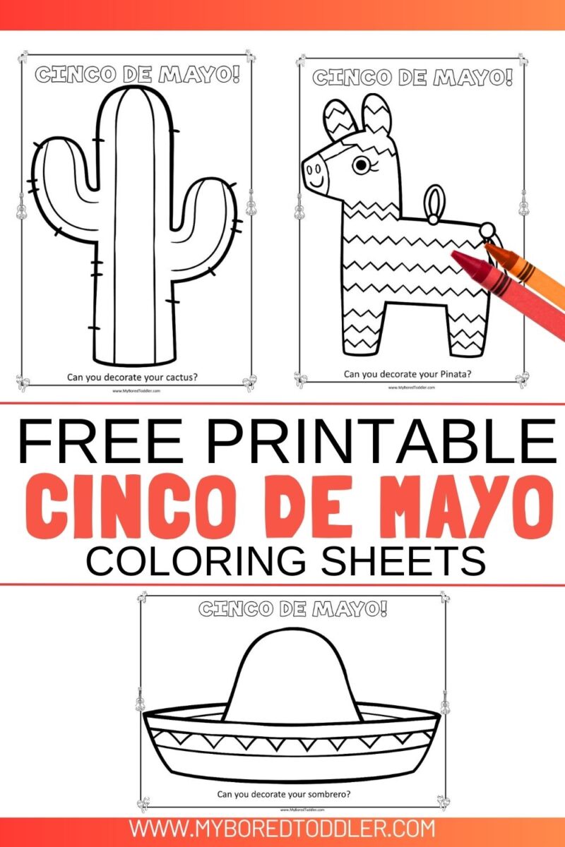 FREE Printable Cinco De Mayo Coloring Sheets for Toddlers - My Bored ...