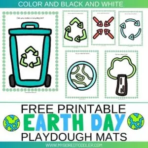 free printable earth day playdough mats feature - My Bored Toddler