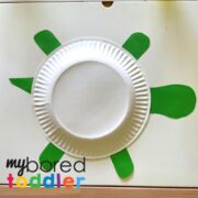 Paper Plate Turtle Craft - My Bored Toddler Fine Motor Skills Activity!