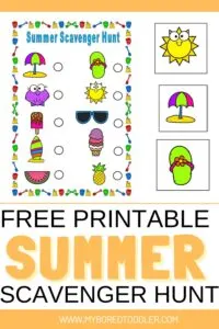 free printable summer scavenger hunt for toddlers and preschoolers - My ...