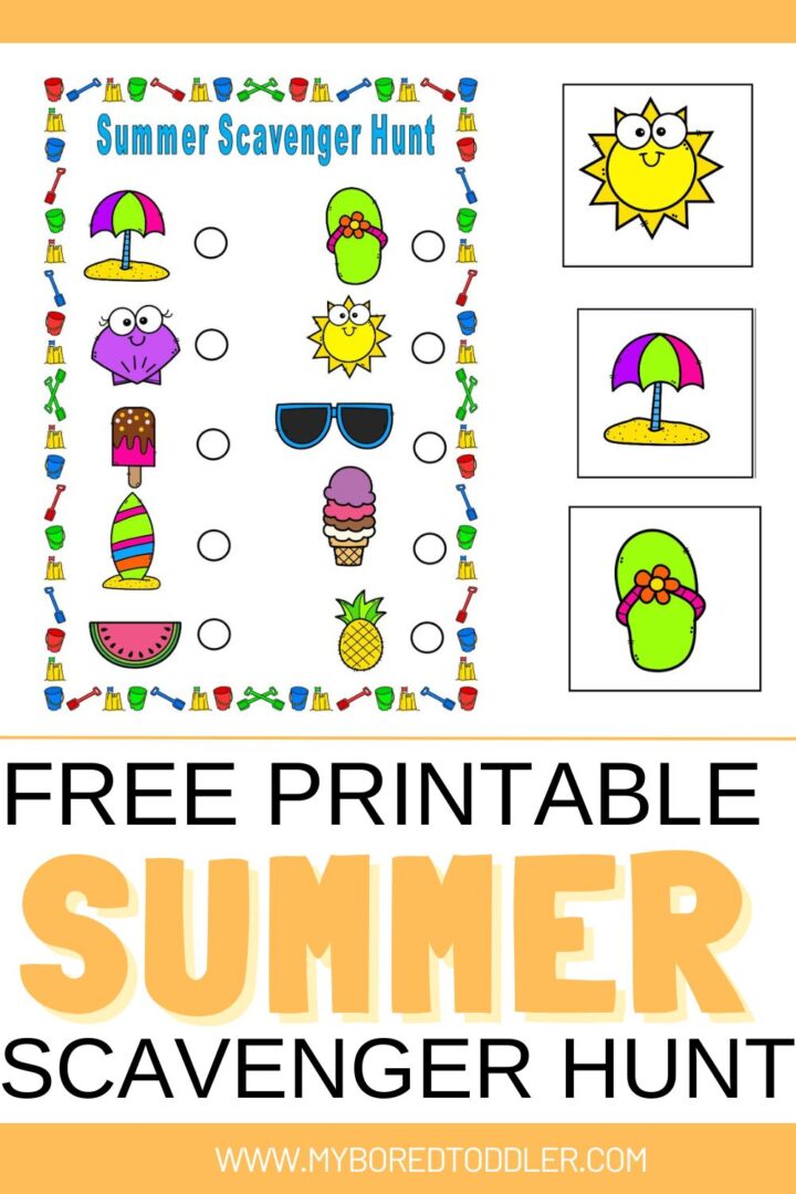 FREE Printable Summer Scavenger Hunt for Toddlers - My Bored Toddler