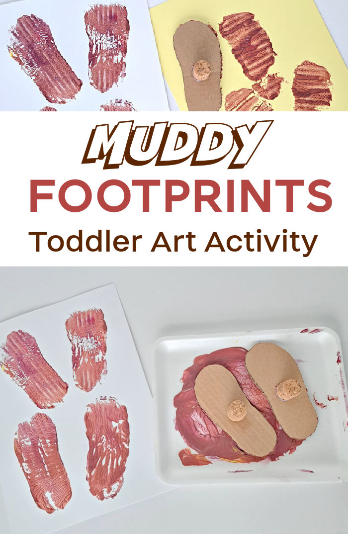 muddy-footprints-toddler-art-activity - My Bored Toddler