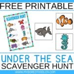 Free Printable Under the Sea Scavenger Hunt - My Bored Toddler