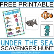 Free Printable Under the Sea Scavenger Hunt - My Bored Toddler