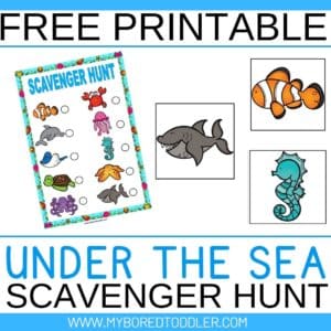 Free Printable Under the Sea Scavenger Hunt - My Bored Toddler