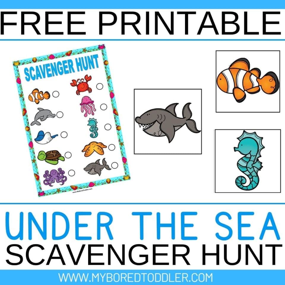 Free Printable Under the Sea Scavenger Hunt - My Bored Toddler