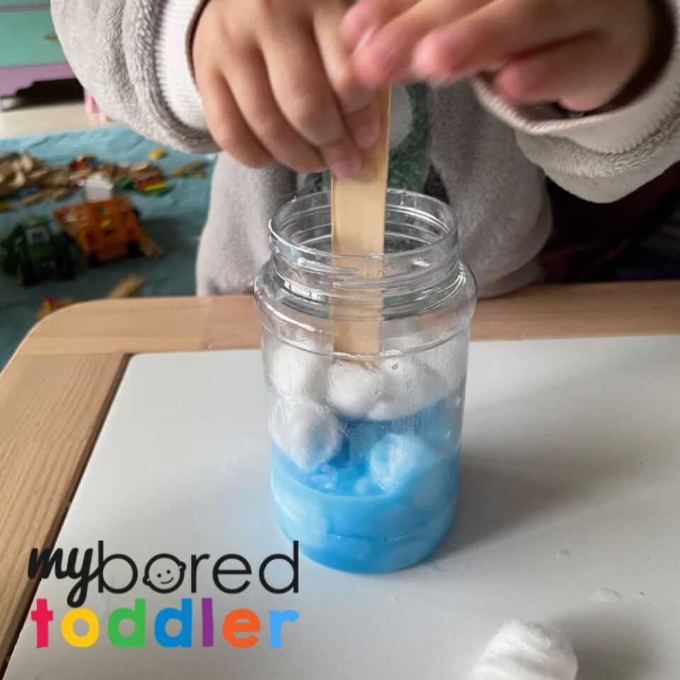 DIY Galaxy Jar Sensory Bottle - My Bored Toddler Great Sensory Craft!