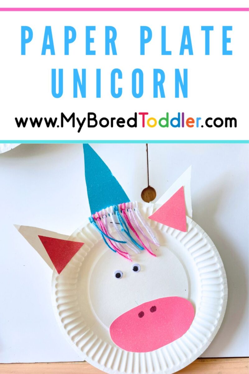 Paper Plate Unicorn - My Bored Toddler texture-filled paper plate unicorn!