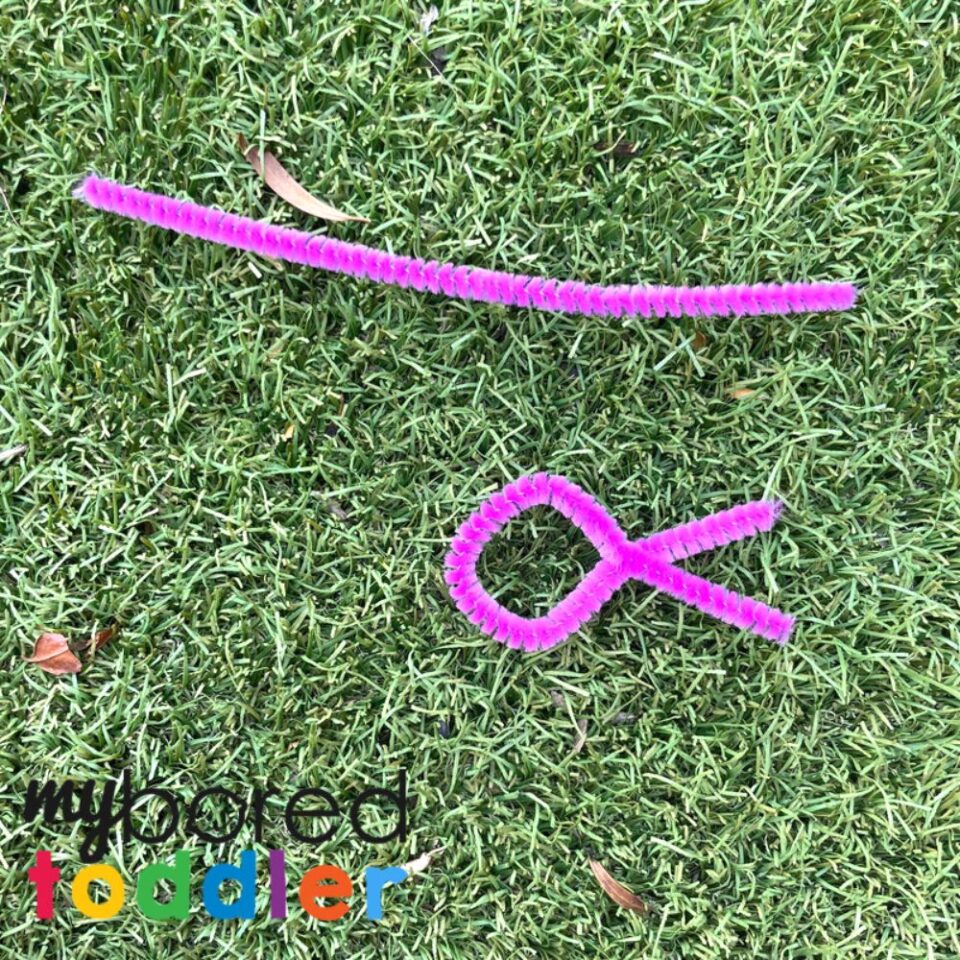 Pipe Cleaner Coordination Fishing - My Bored Toddler