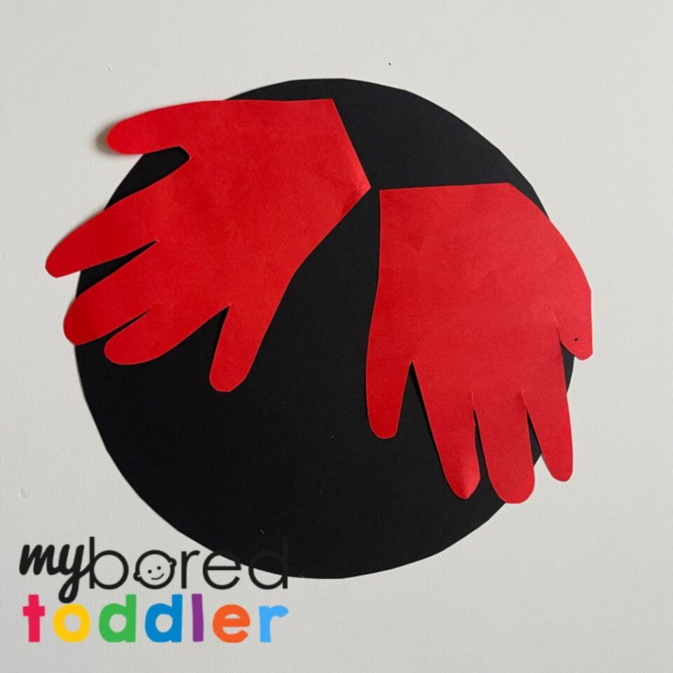 Handprint Lady Bird Craft - My Bored Toddler Quick and Amazing Craft!