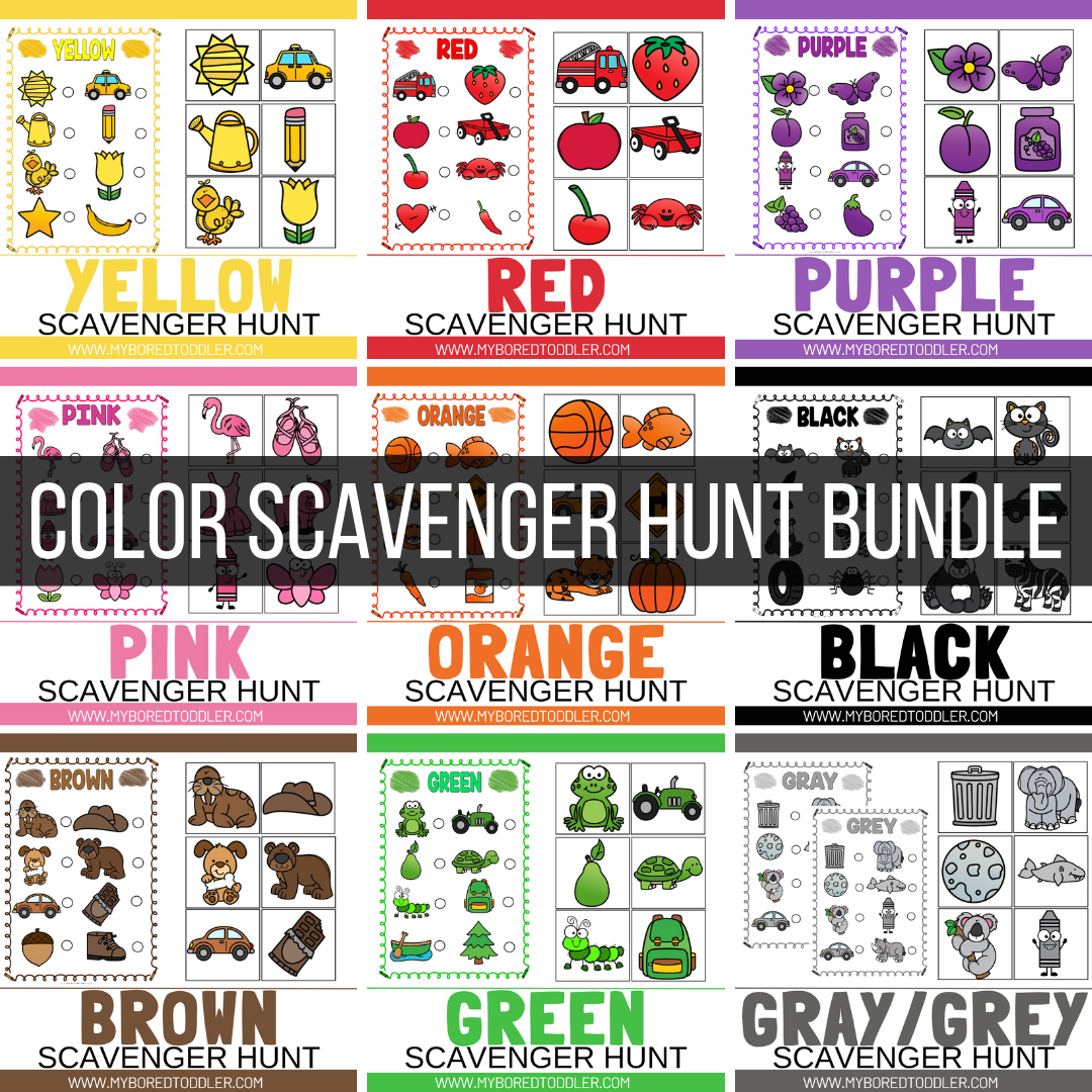 COLOR SCAVENGER HUNT BUNDLE - My Bored Toddler