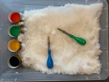 Snow Painting - Toddler Winter Activity - My Bored Toddler