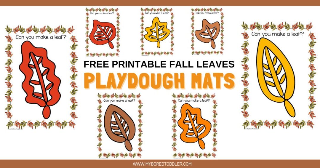 free printable fall autumn leaves playdough mats toddlers preschool ...
