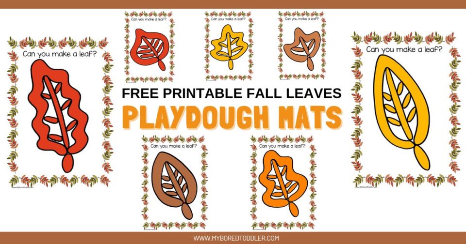 free printable fall autumn leaves playdough mats toddlers preschool ...