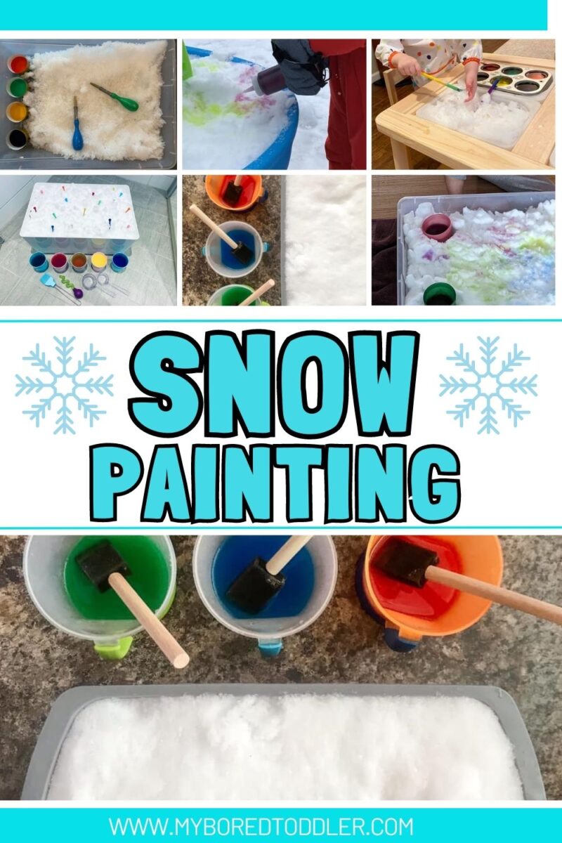 Snow Painting - Toddler Winter Activity - My Bored Toddler