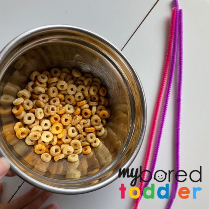Cheerio Threaded Bracelets - My Bored Toddler