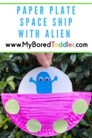 Paper Plate Space Ship - My Bored Toddler Space Exploration Fun!