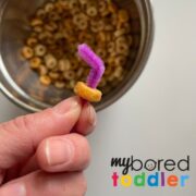 Cheerio Threaded Bracelets - My Bored Toddler