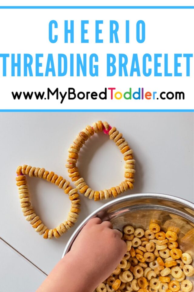 Cheerio Threaded Bracelets - My Bored Toddler