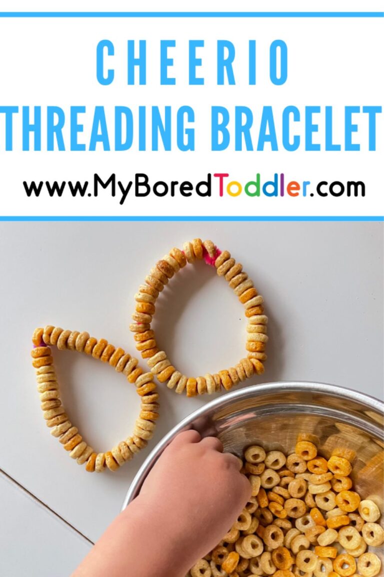 Cheerio Threaded Bracelets - My Bored Toddler