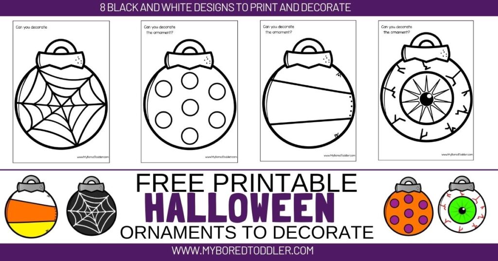 FREE PRINTABLE HALLOWEEN ORNAMENTS TO DECORATE FOR TODDLERS AND ...