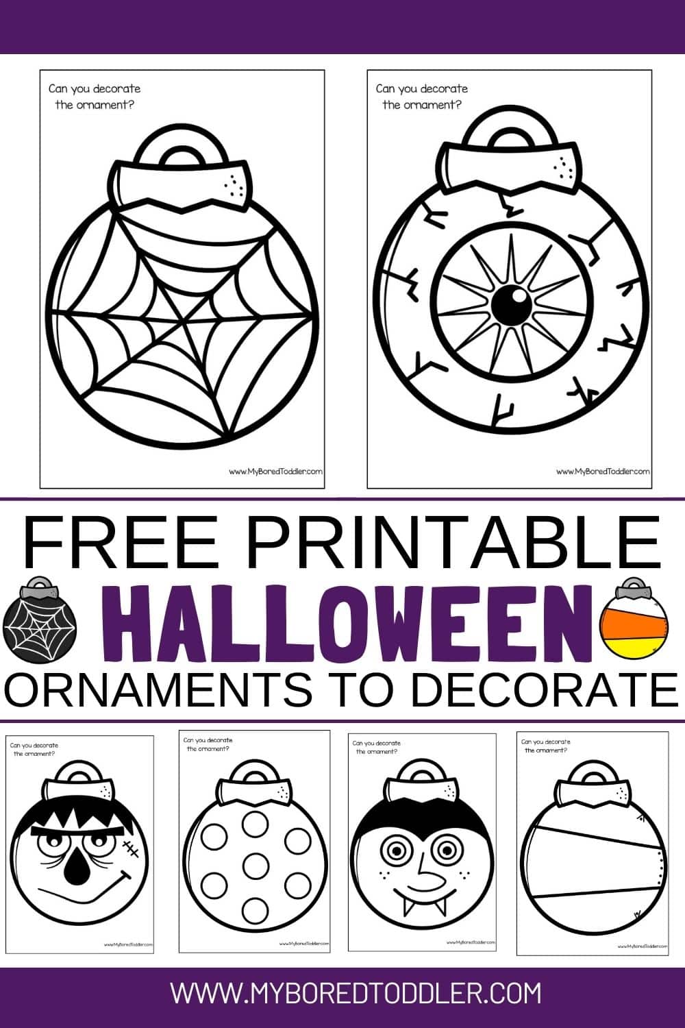 free printable halloween ornaments to decorate for toddlers preschool ...