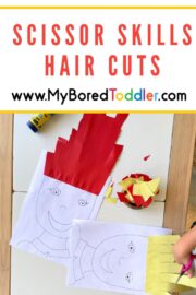 Scissor Skills Hair Cuts - My Bored Toddler