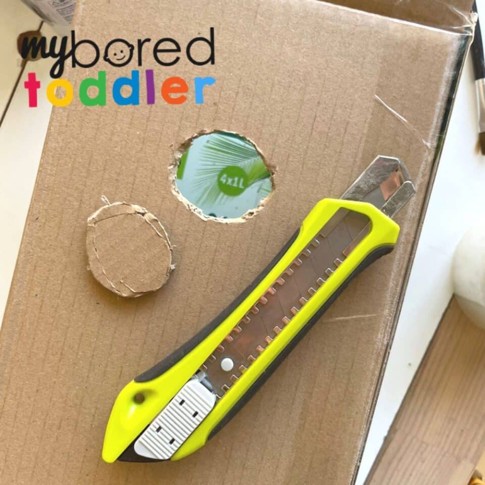 Hungry Snowman Cotton Ball Posting - My Bored Toddler