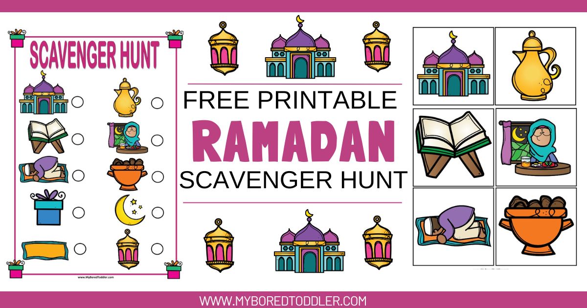 RAMADAN Scavenger Hunt [FREE PRINTABLE] - My Bored Toddler