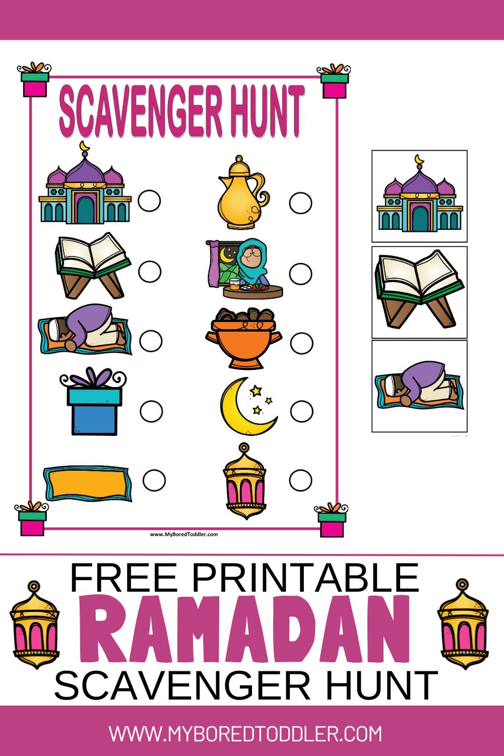 RAMADAN Scavenger Hunt [FREE PRINTABLE] - My Bored Toddler