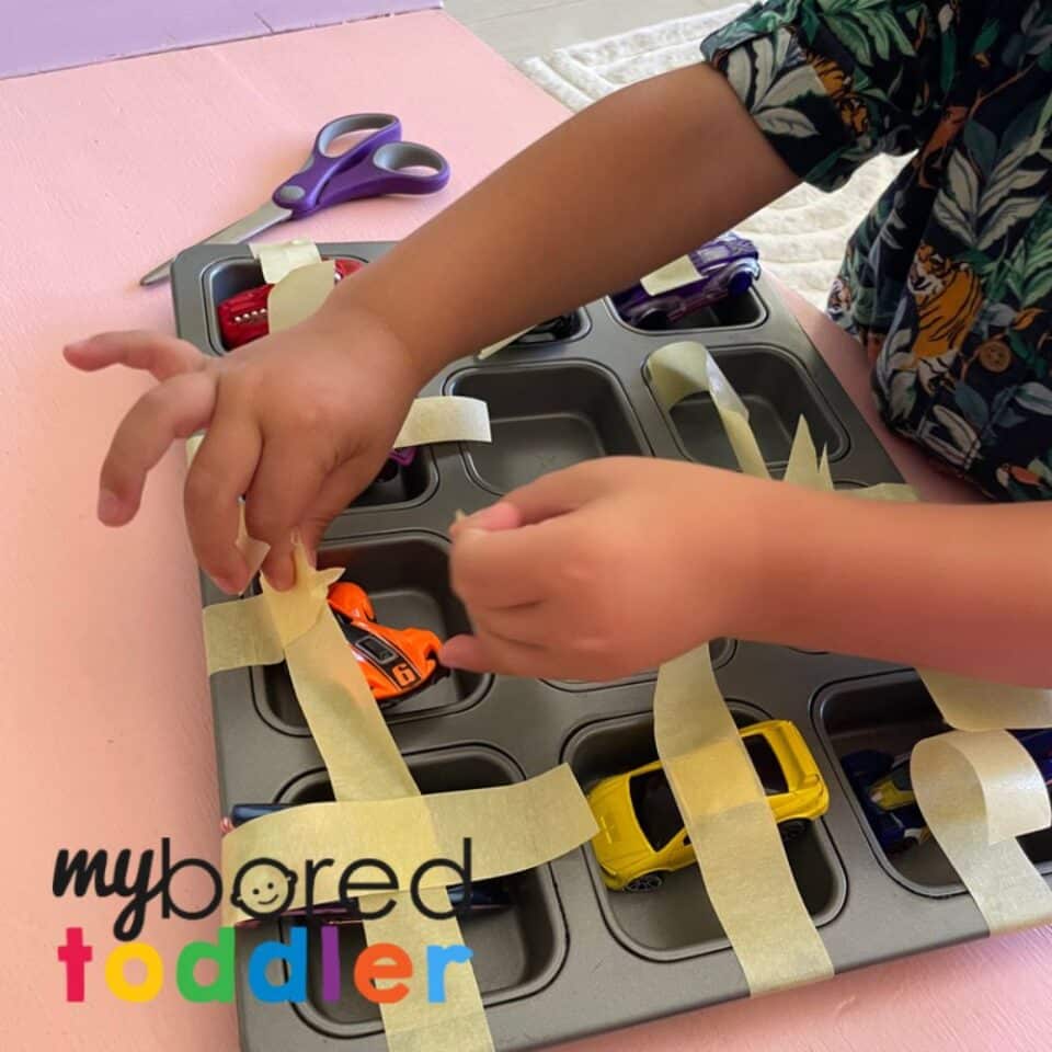 Snip and Peel Tape Rescue - My Bored Toddler