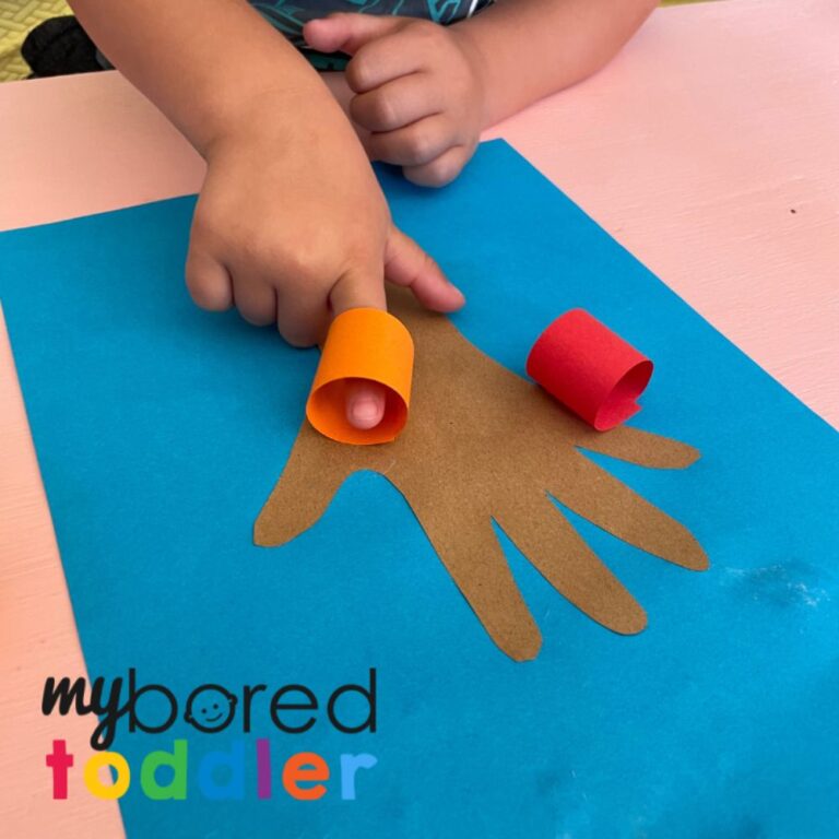 Autumn / Fall Tree Paper Craft - My Bored Toddler Fine Motor Skills Craft