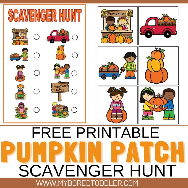 FREE Printable Pumpkin Patch Scavenger Hunt - My Bored Toddler