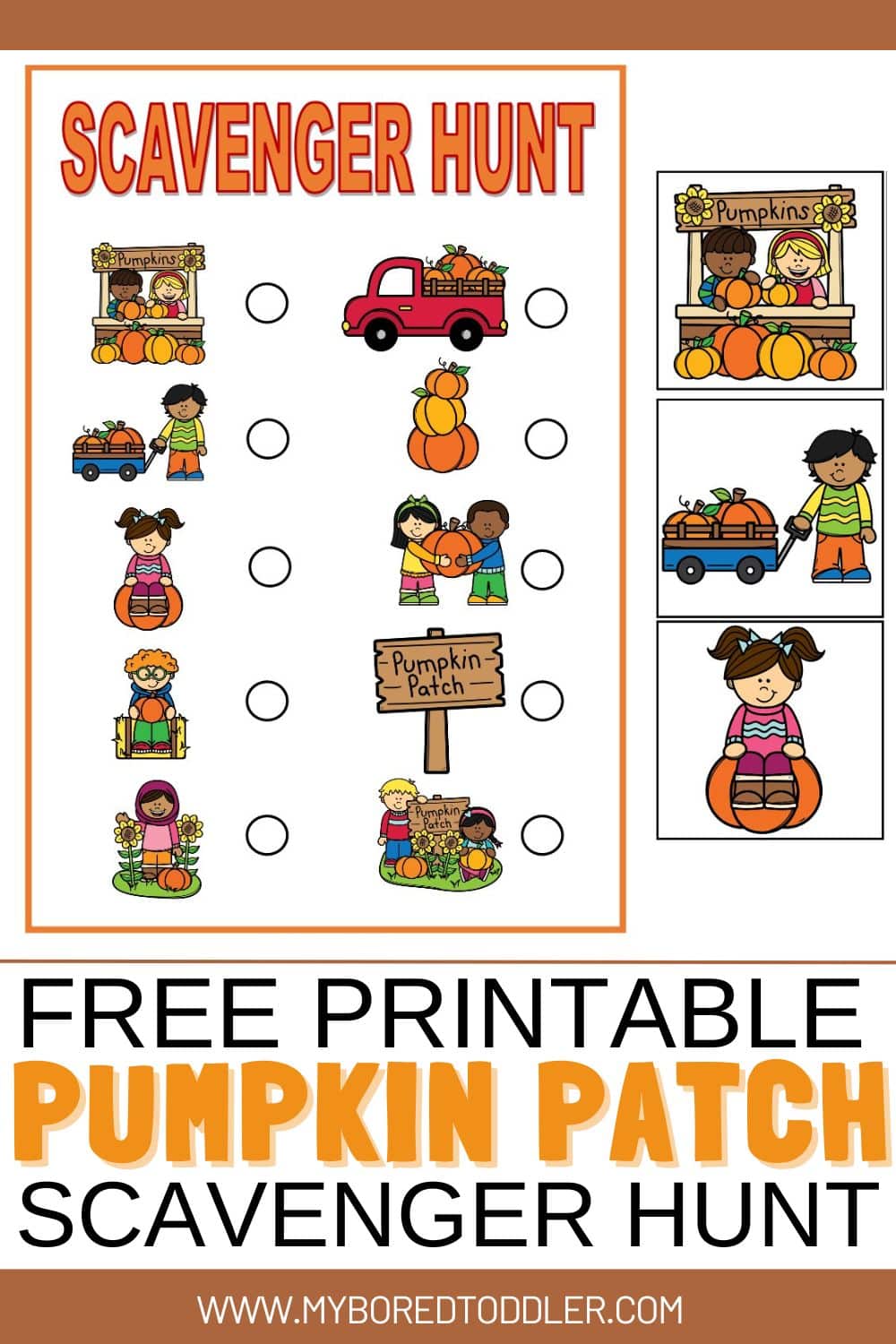free printable pumpkin patch scavenger hunt for toddlers preschoolers ...