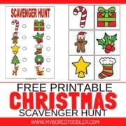 FREE Christmas Scavenger Hunt for Toddlers & Preschoolers - My Bored ...