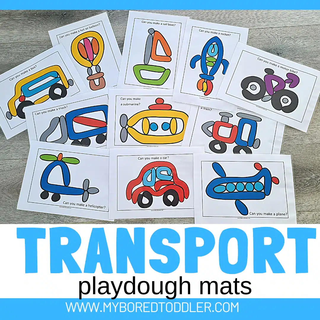 transport playdough - My Bored Toddler