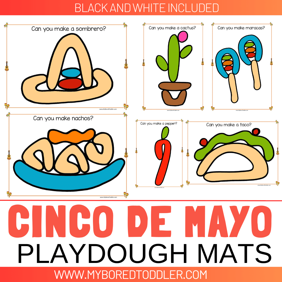 CINCO DE MAYO PLAYDOUGH MATS FINE MOTOR TODDLER PRESCHOOL - My Bored ...