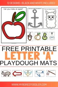 free printable letter a alphabet playdough mats printable play doh ...
