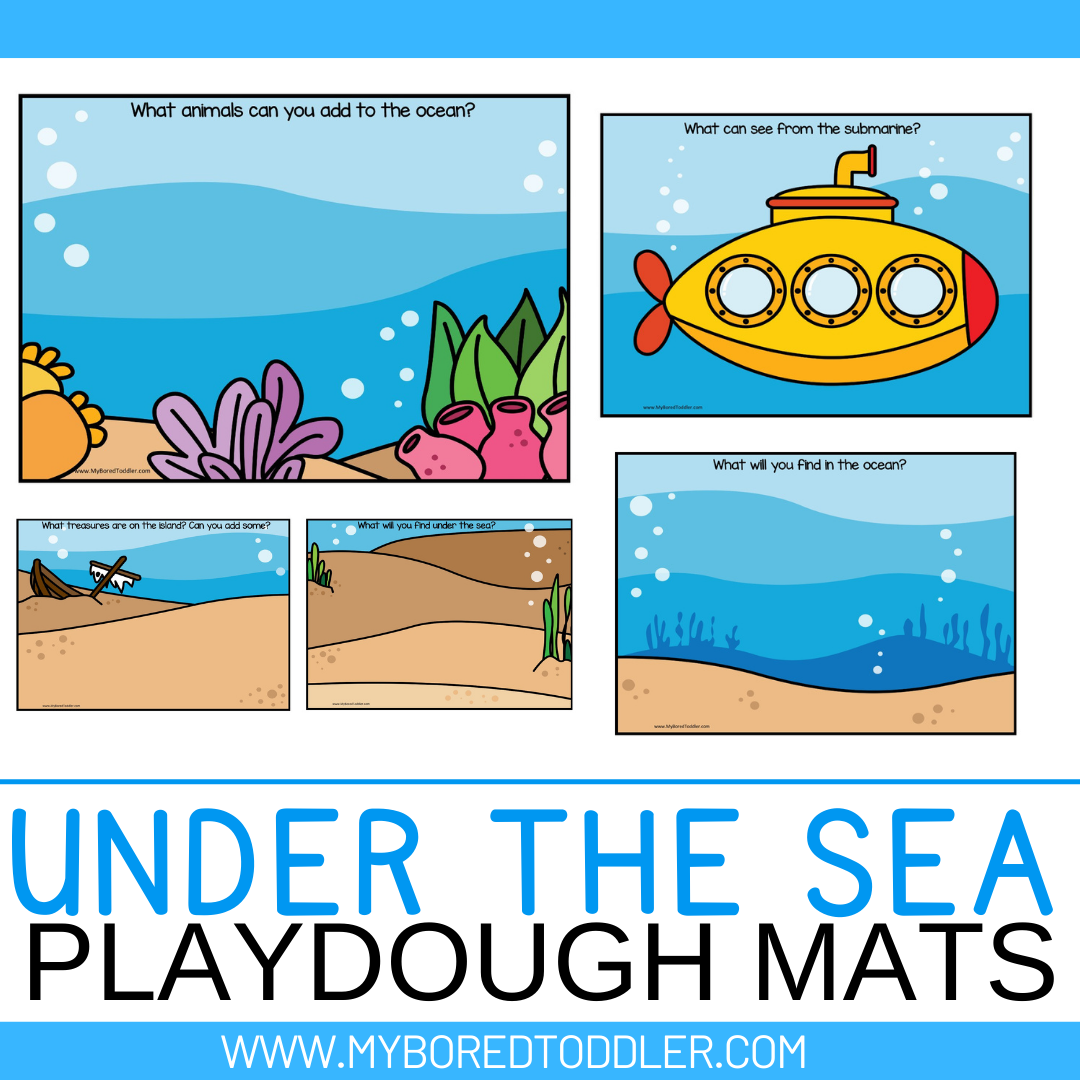 UNDER THE SEA PLAYDOUGH MATS - My Bored Toddler
